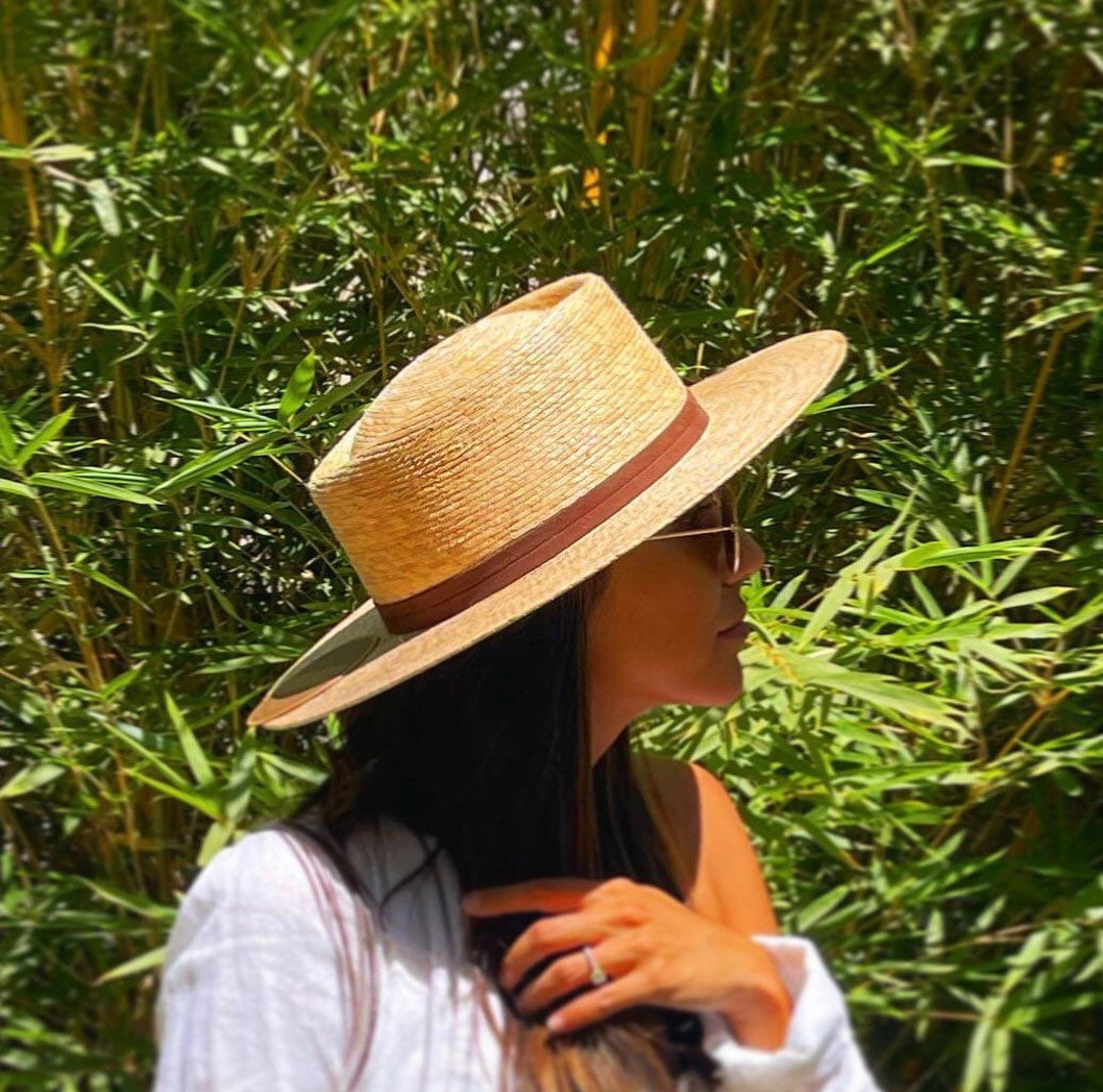 Straw Boater Hat/ Summer Hats for Women/fedora Hat Women/beach Boater ...