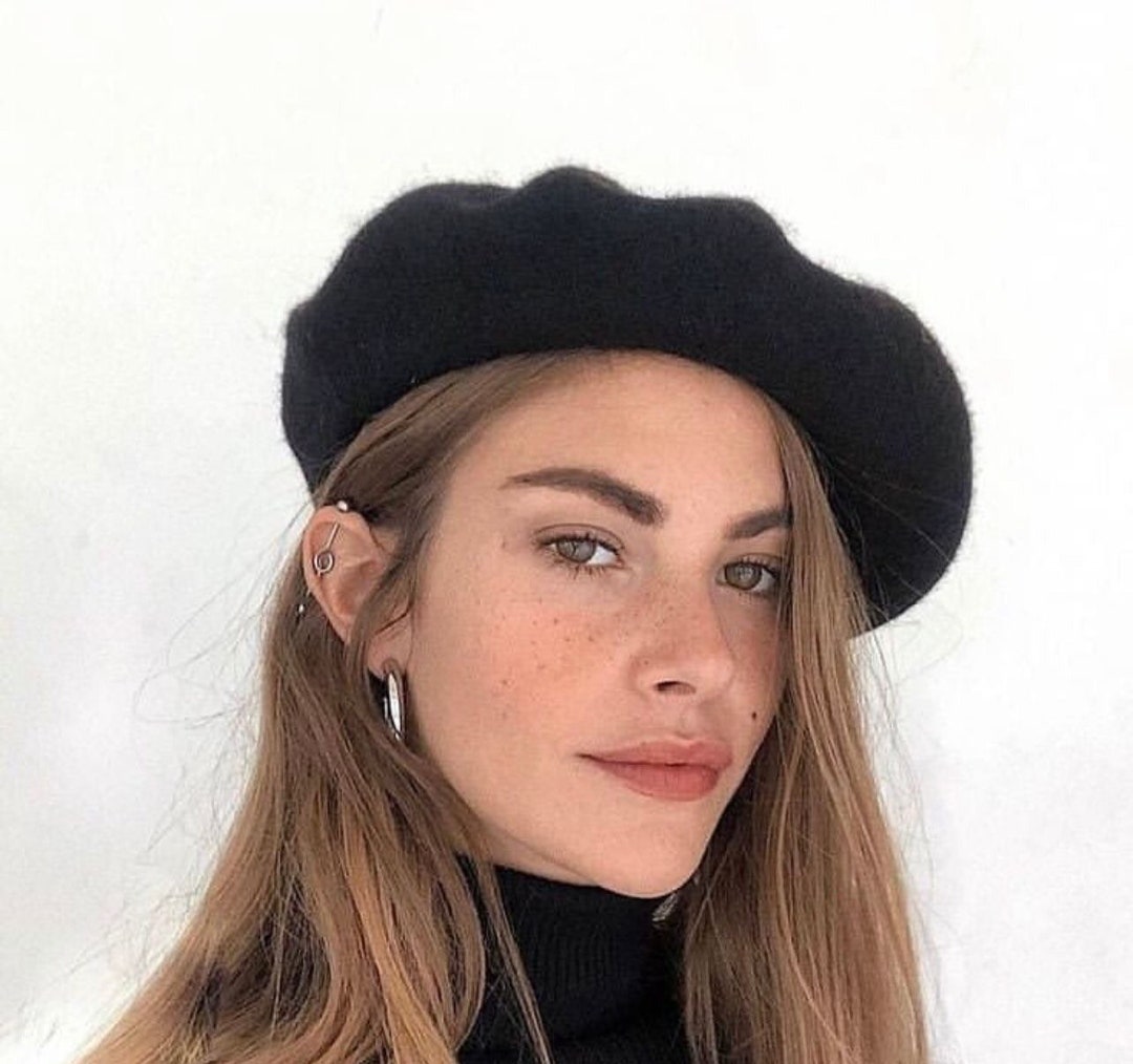 Beret for Women Hat, French Beret, Red Wool Beret, Fashion, Warm Knit ...
