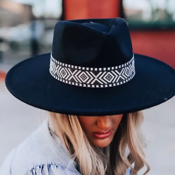 Black Fedora Hat - Etsy