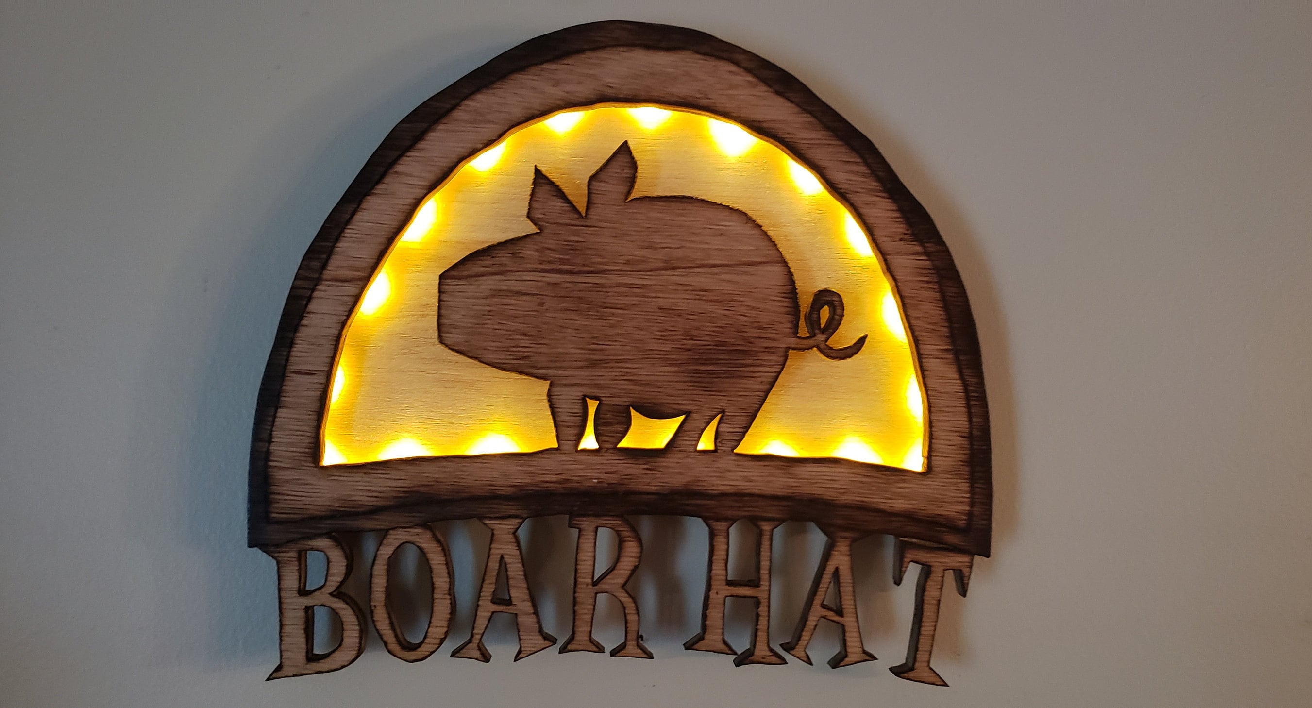 Seven Deadly Sins Boar Hat Sign Wood Carved 7DS Hawk Fan Art 7 - Etsy