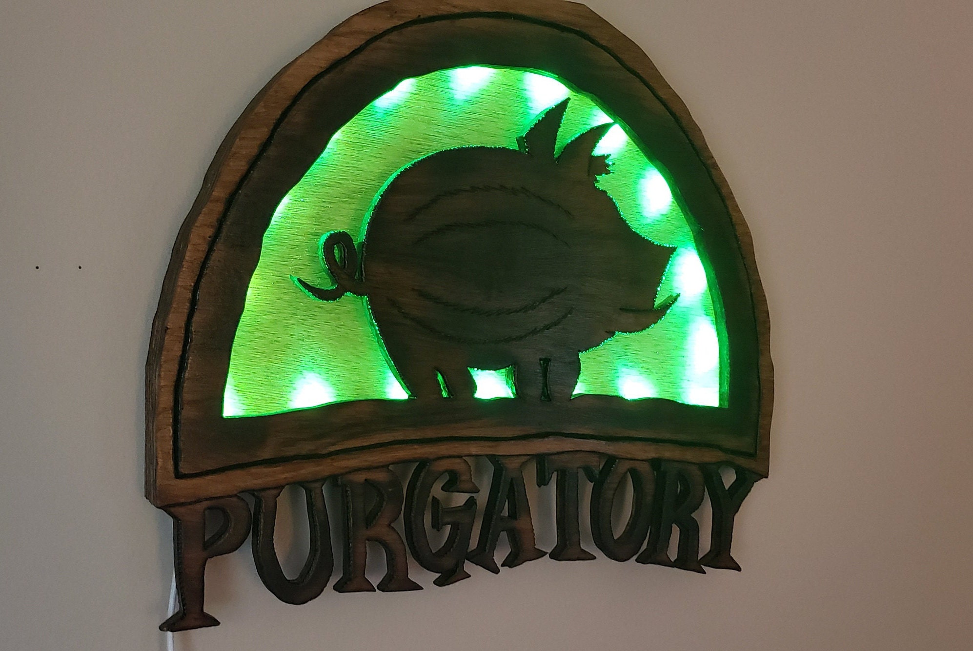 Seven Deadly Sins 7 Deadly Sins Wild Purgatory Pub Sign Light up Wood ...