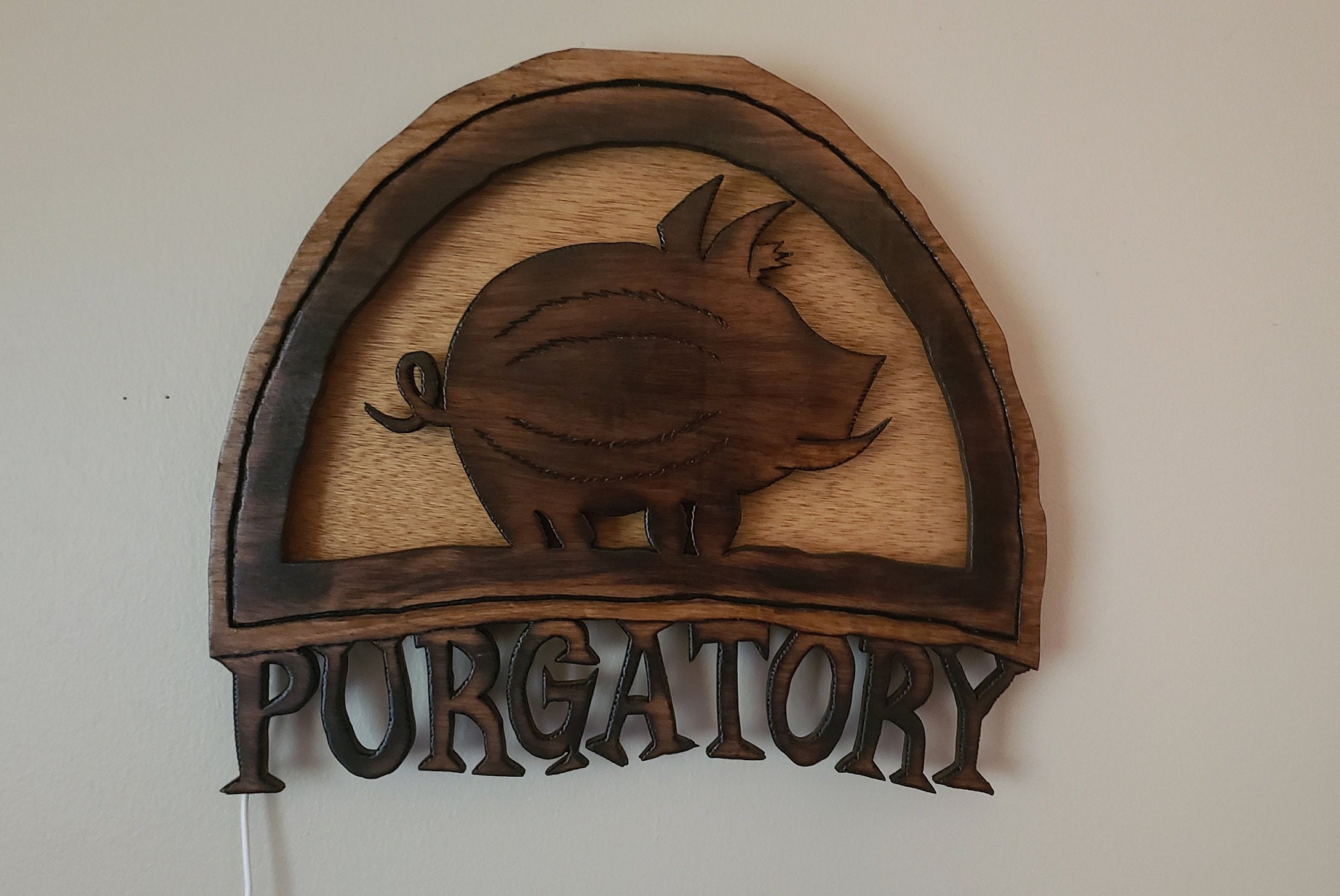 Seven Deadly Sins 7 Deadly Sins Wild Purgatory Pub Sign Light up Wood ...