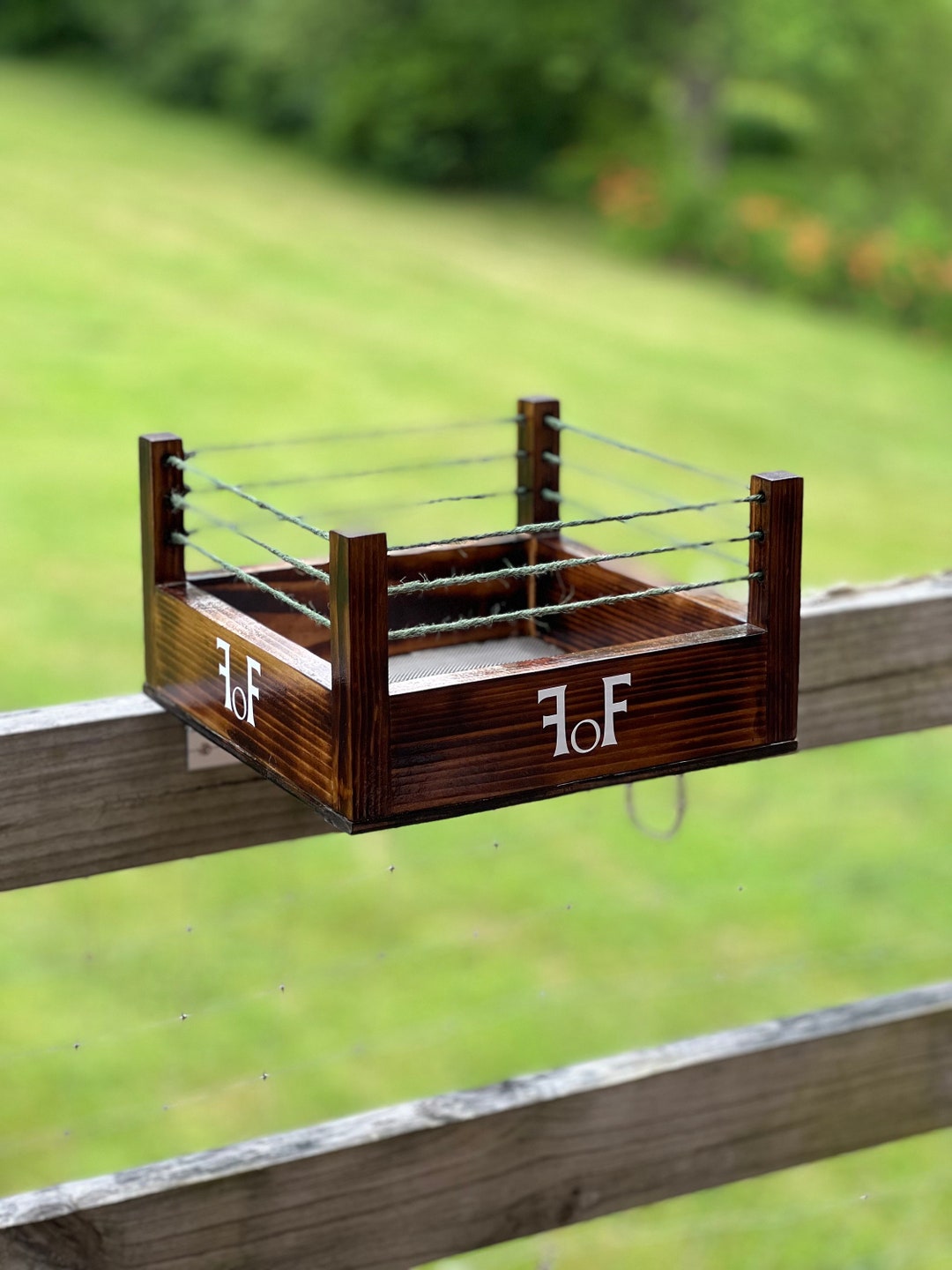 Wrestling Ring Bird Feeder WWE Fan Punk Rock Garden Fight or Flight Fun ...