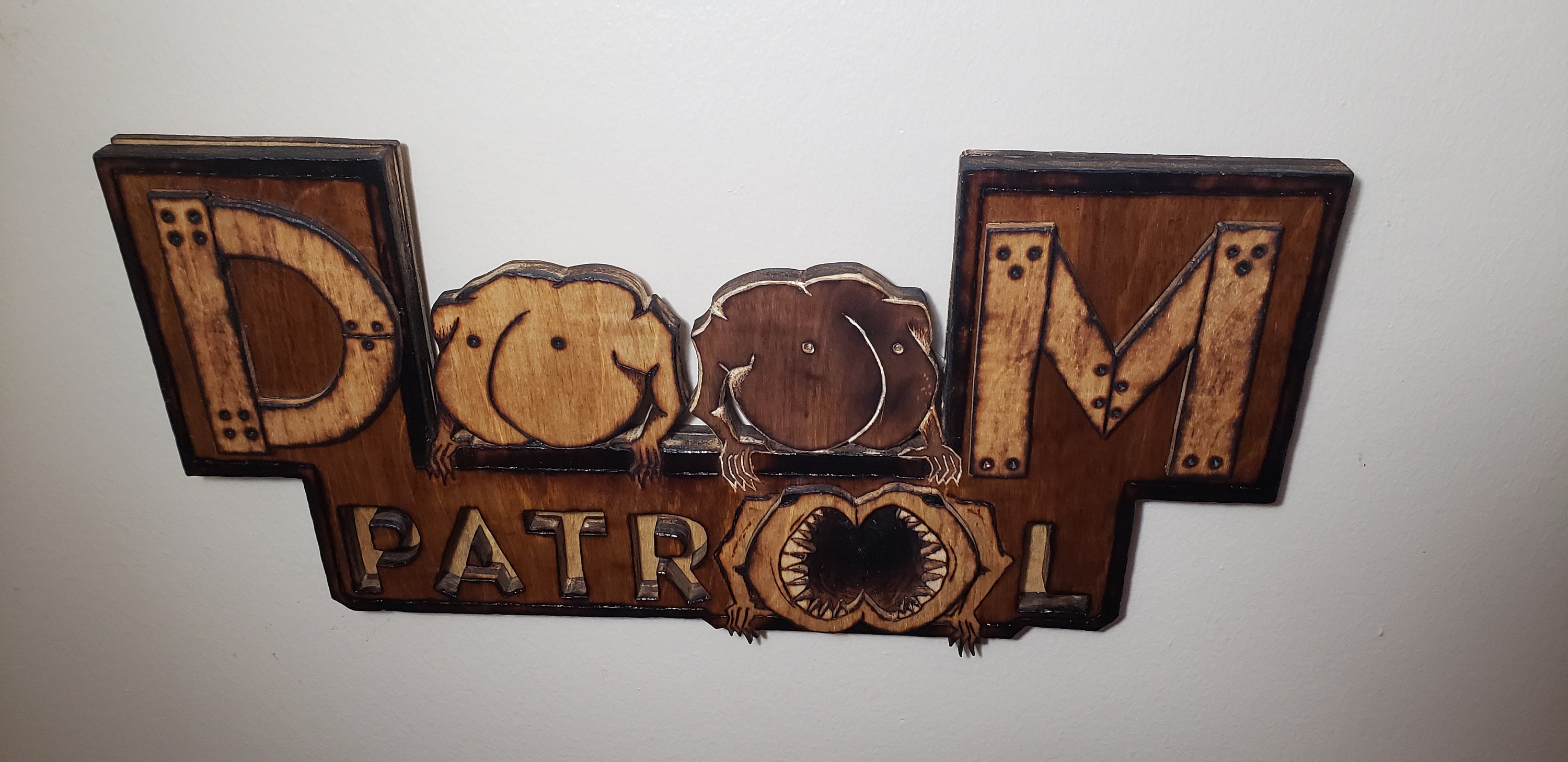 Doom Patrol Wood Carved Logo Sign DC TV Series Hand Made Fun - Etsy