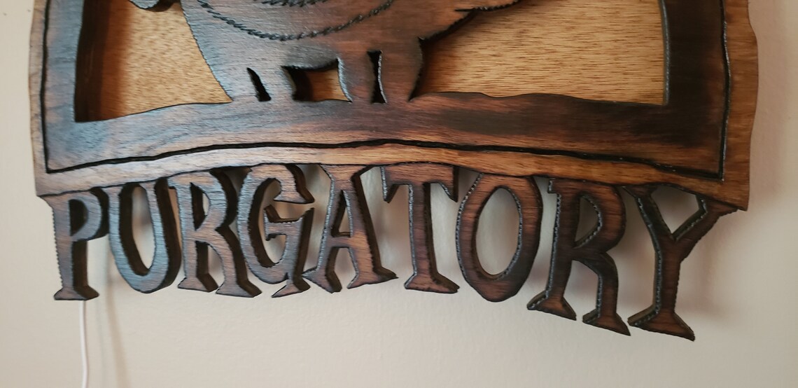 Seven Deadly Sins 7 Deadly Sins Wild Purgatory Pub Sign Light up Wood ...