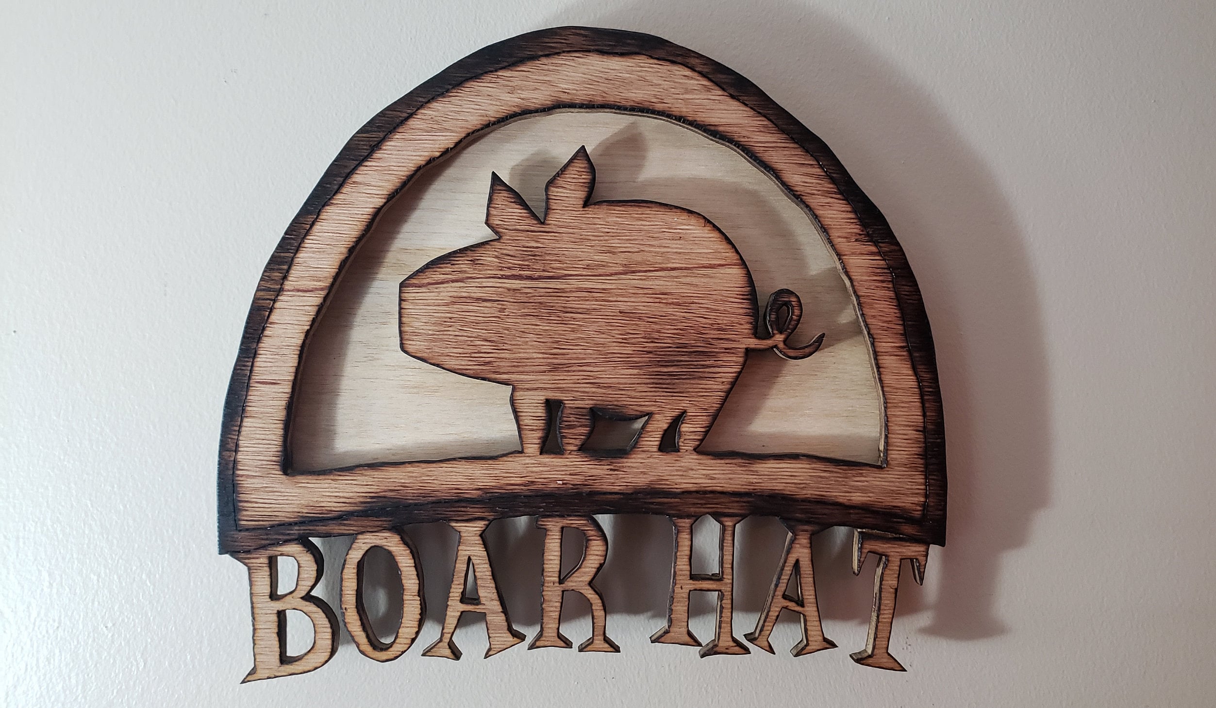Seven Deadly Sins Boar Hat Sign Wood Carved 7DS Hawk Fan Art 7 - Etsy