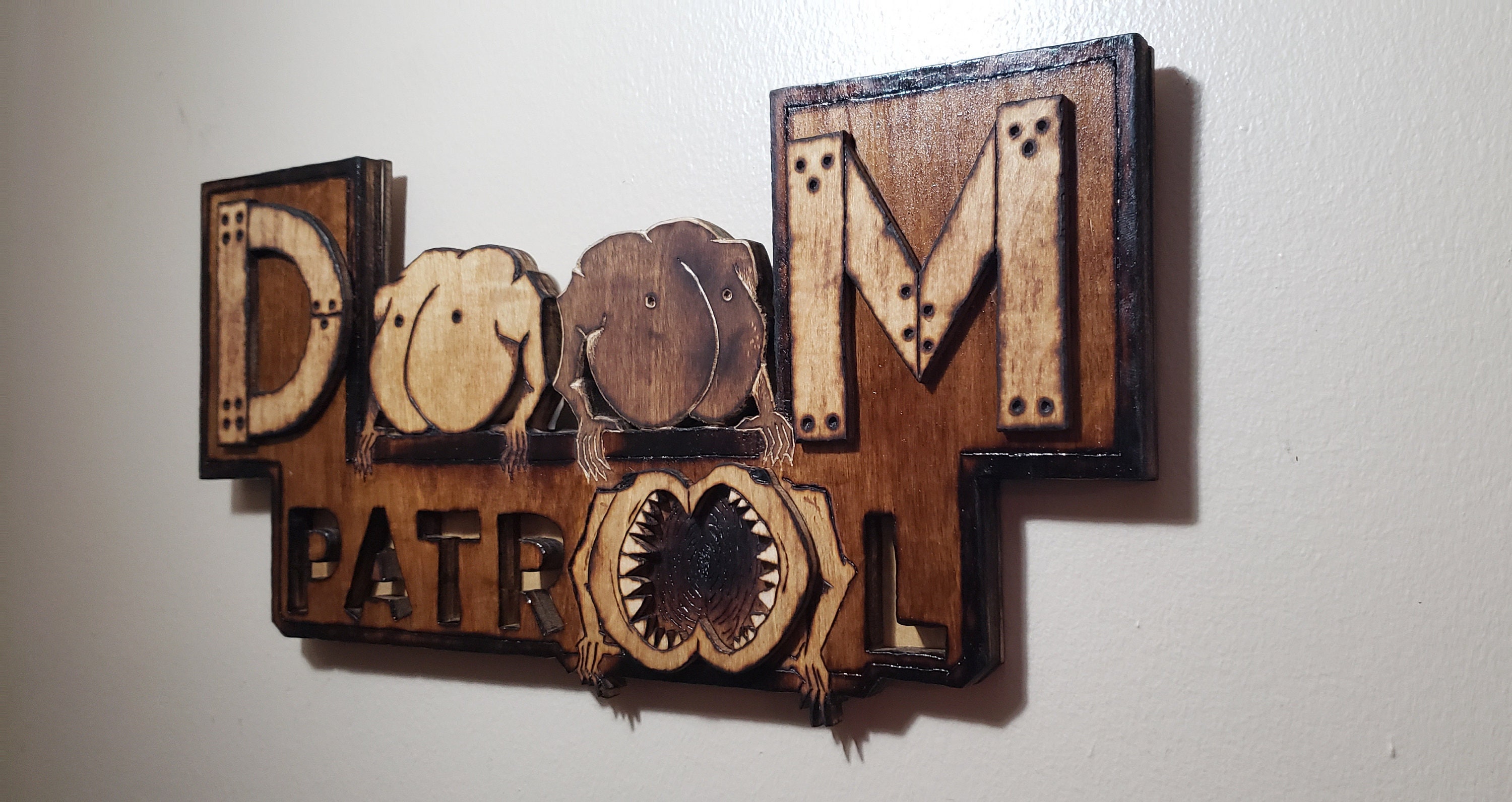 Doom Patrol Wood Carved Logo Sign DC TV Series Hand Made Fun - Etsy