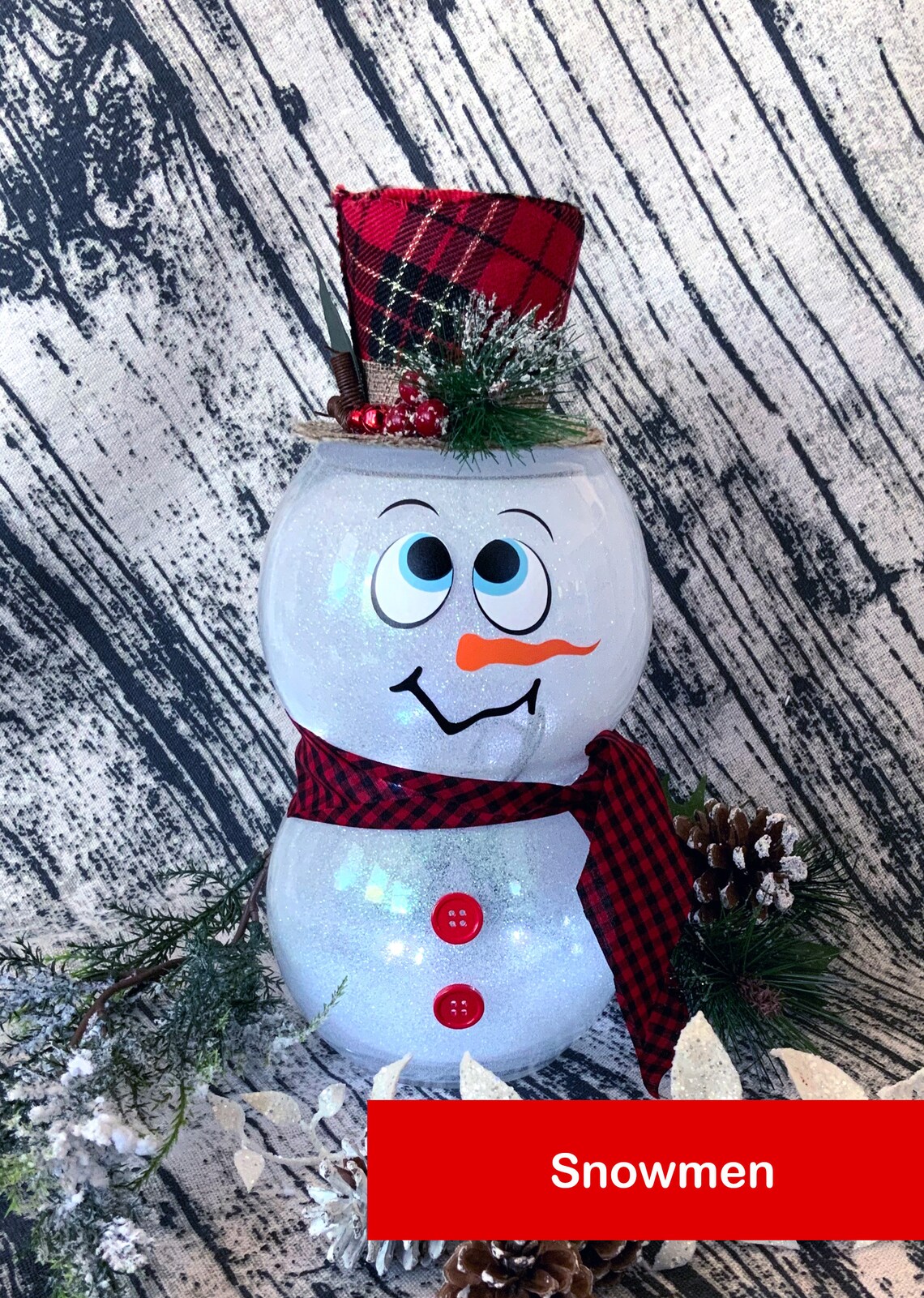 Snowman Christmas Decor Light up Snowman Holiday Decor - Etsy