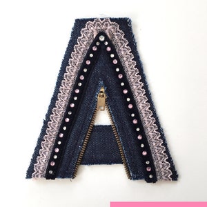 Toddler Girl Custom T-shirt With Hand Made Removable Initial Letter ...