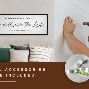 42 X 15 Wall Decor Joshua 24 15 Sign Christian Art for Home Hanging ...