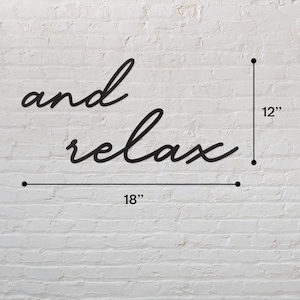 Vivegate and Relax Sign Metal Wall Sign 18x12 Perfect Featuring Bold ...
