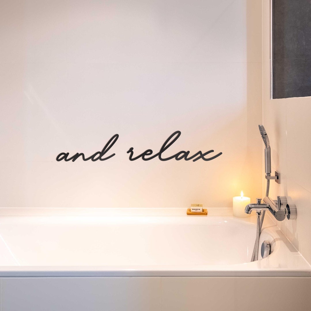 Vivegate and Relax Sign Metal Wall Sign 18x12 Perfect Featuring Bold ...