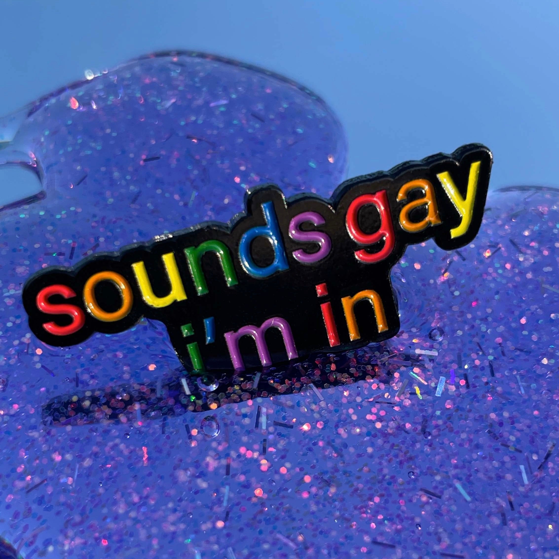 Lgbt Pin Pride Enamel Pin Rainbow Enamel Pin Sounds Gay Etsy