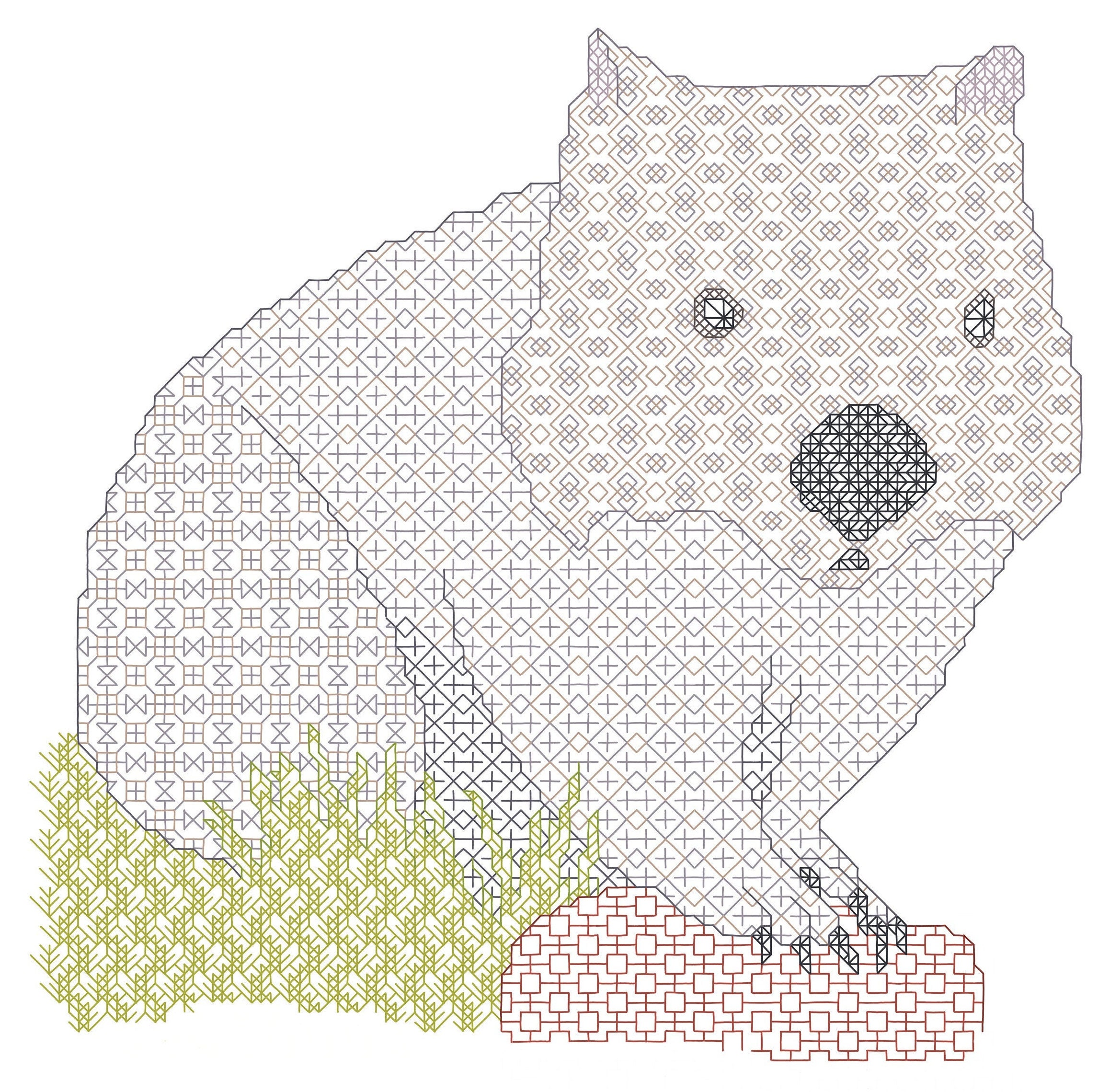 Wombat Blackwork Pattern - Etsy