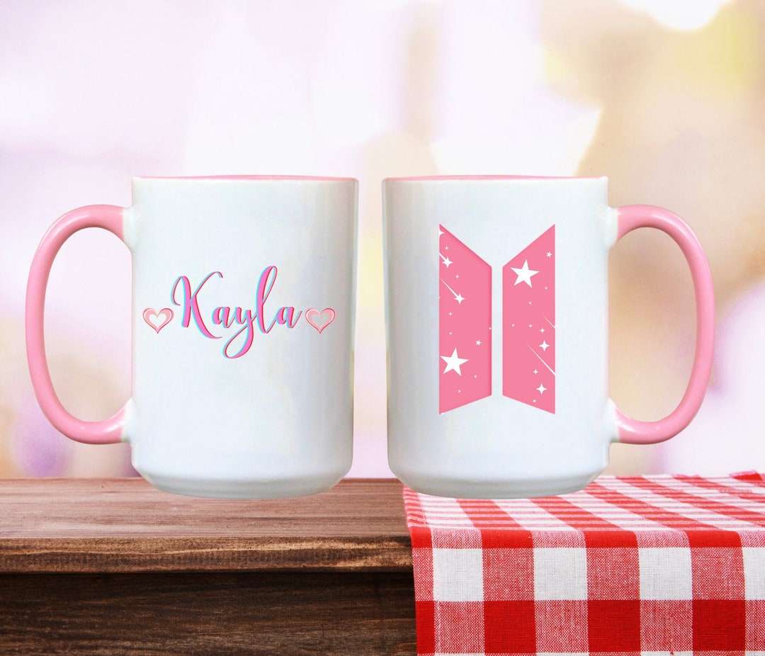 BTS Inspired Personalized Coffee Mug, Cute Mug, Tea Mug, BTS Travel Mug ...