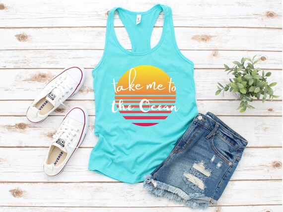 Ocean Tank Beach Tank Top Sunset Tank Sunset Nature Tank - Etsy