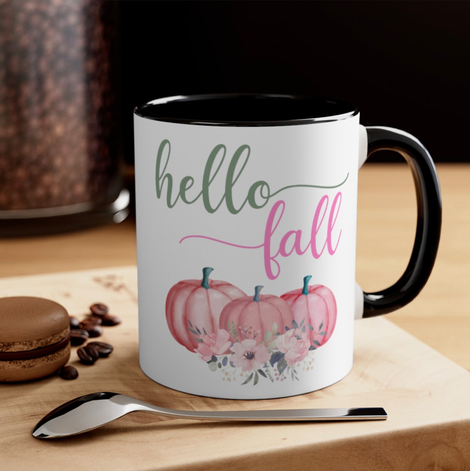 Pink Pumpkin Mug Hello Fall Mug Hello Pumpkin Fall Campfire - Etsy