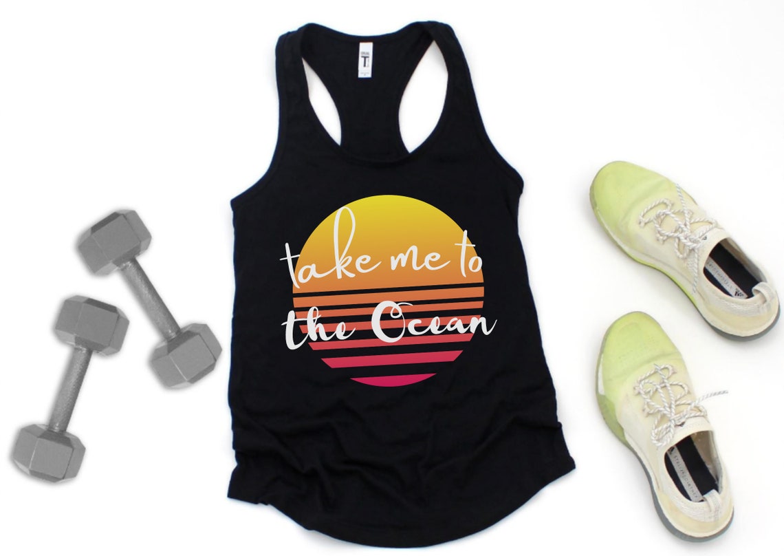 Ocean Tank Beach Tank Top Sunset Tank Sunset Nature Tank | Etsy