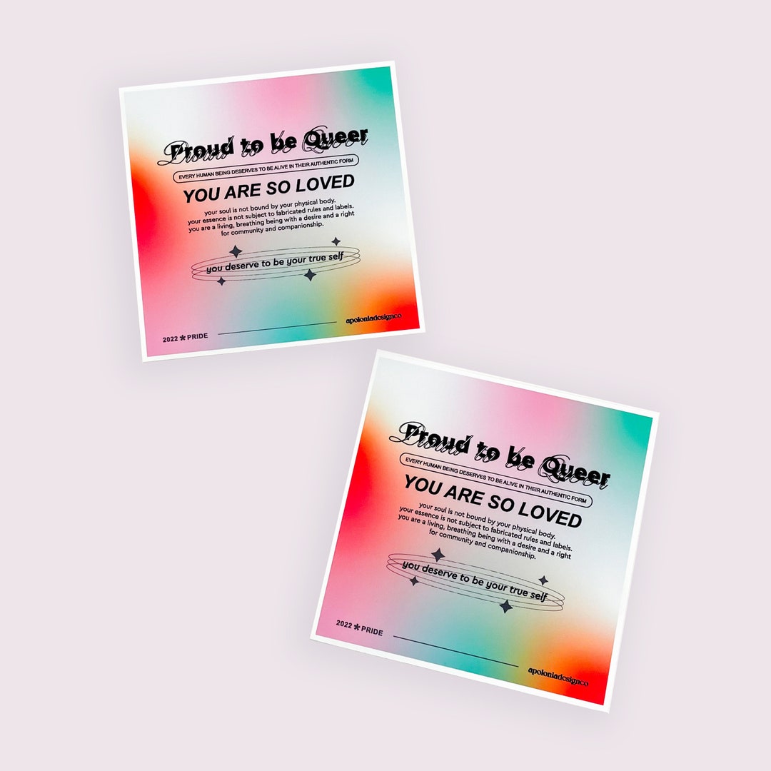 Proud to Be Queer Print | Colorful LGBTQ+ Typography Art | Rainbow ...