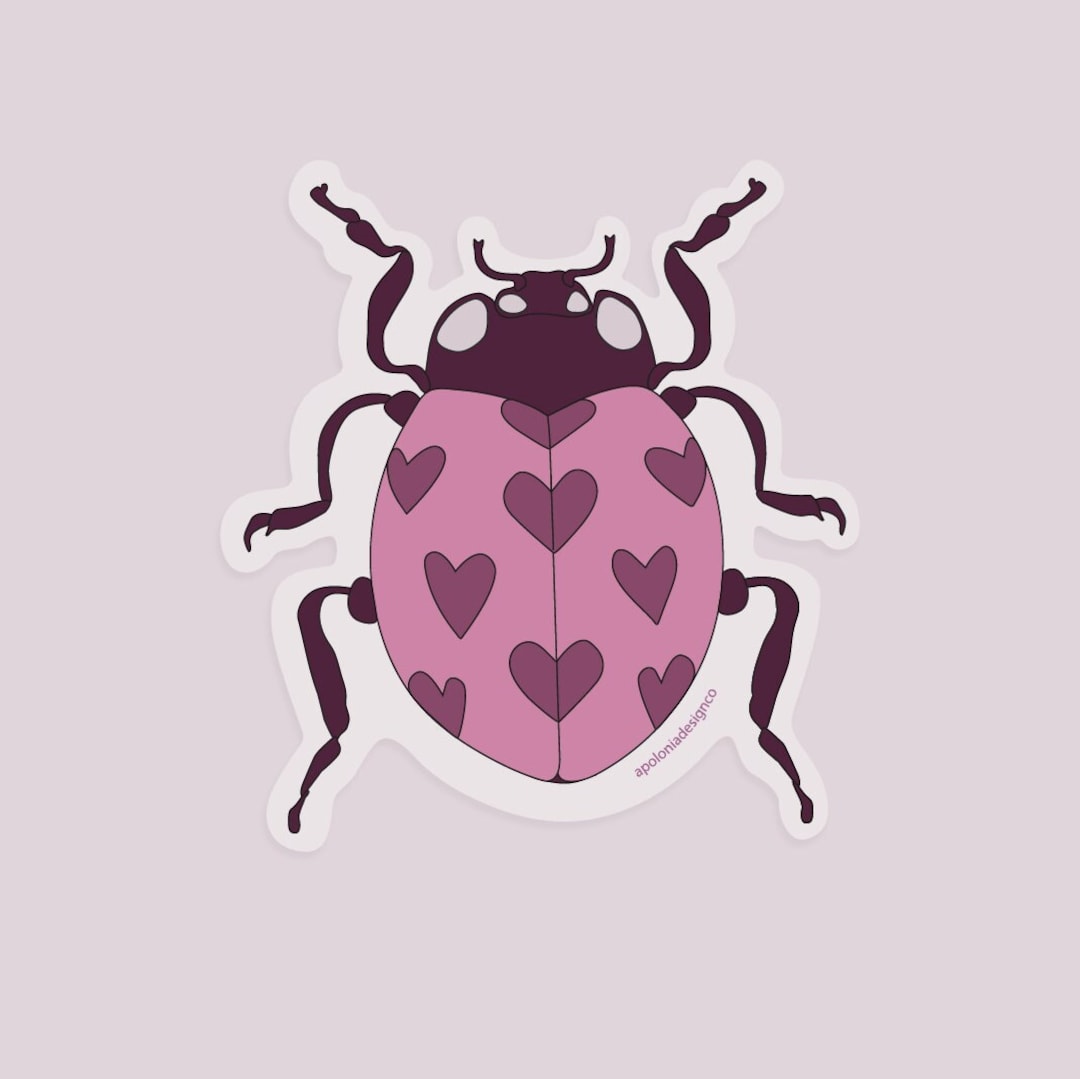Adorable Bug Nature Love Sticker | Multi-use Laptop, Journal, Planner ...