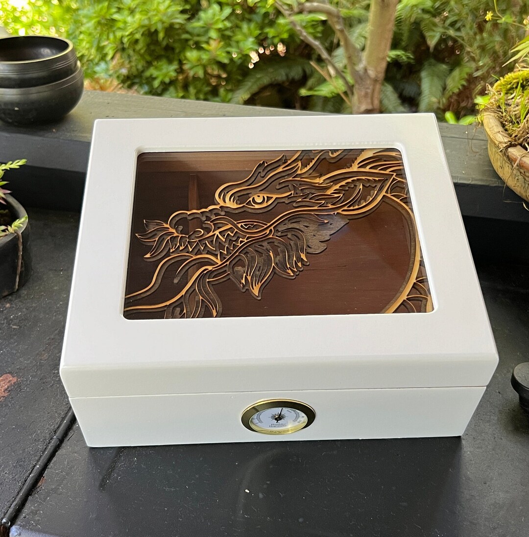 Dragon Cigar Humidor Father's Day Gift Cedar Humidor - Etsy