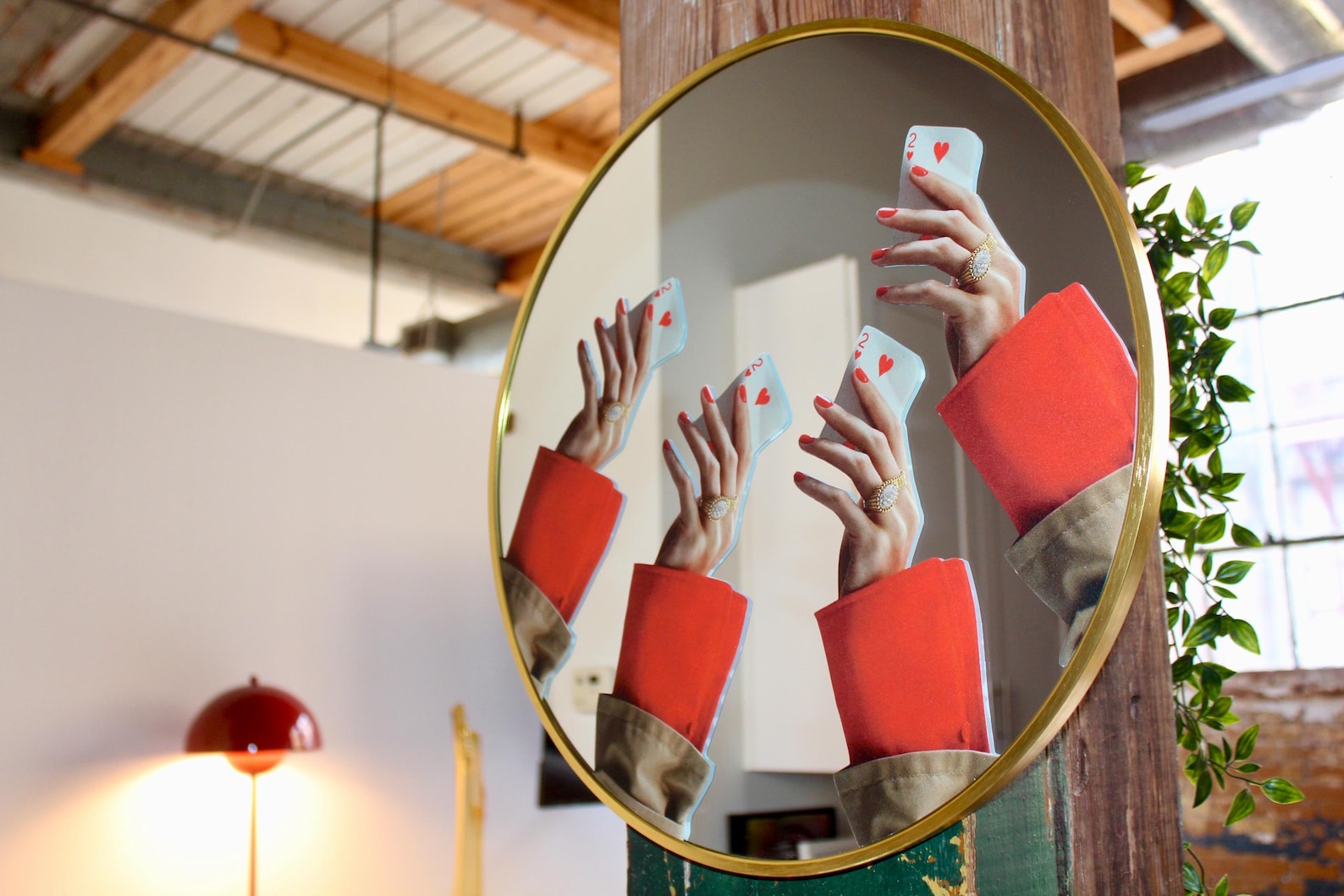 2 of Hearts Playing Card Mirror | Unique Eclectic Home Decor - Etsy