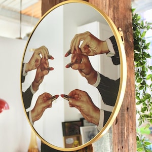 Applying Lipstick Mirror | Artistic Funky Decorative Mirror - Etsy