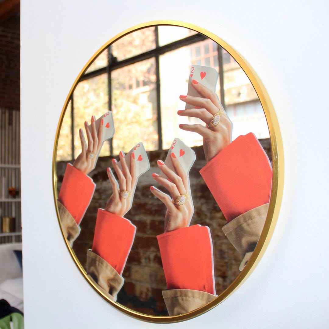 2 of Hearts Playing Card Mirror | Unique Eclectic Home Decor - Etsy