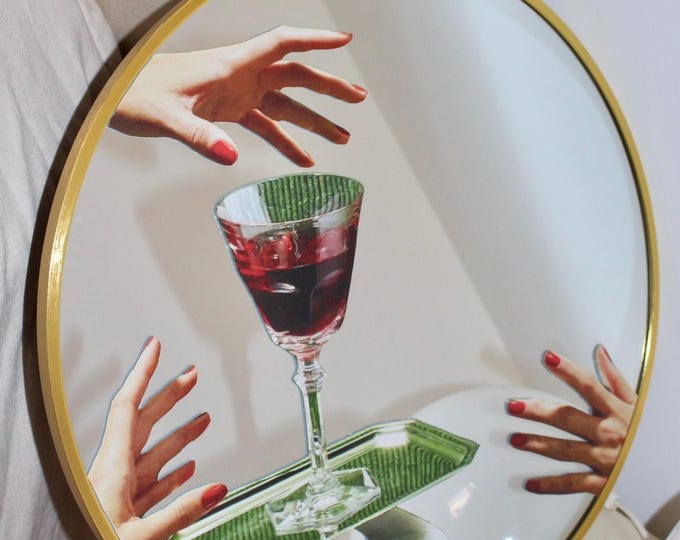 Hand Me A Drink Cocktail Hands Mirror | Artistic Funky Decorative ...