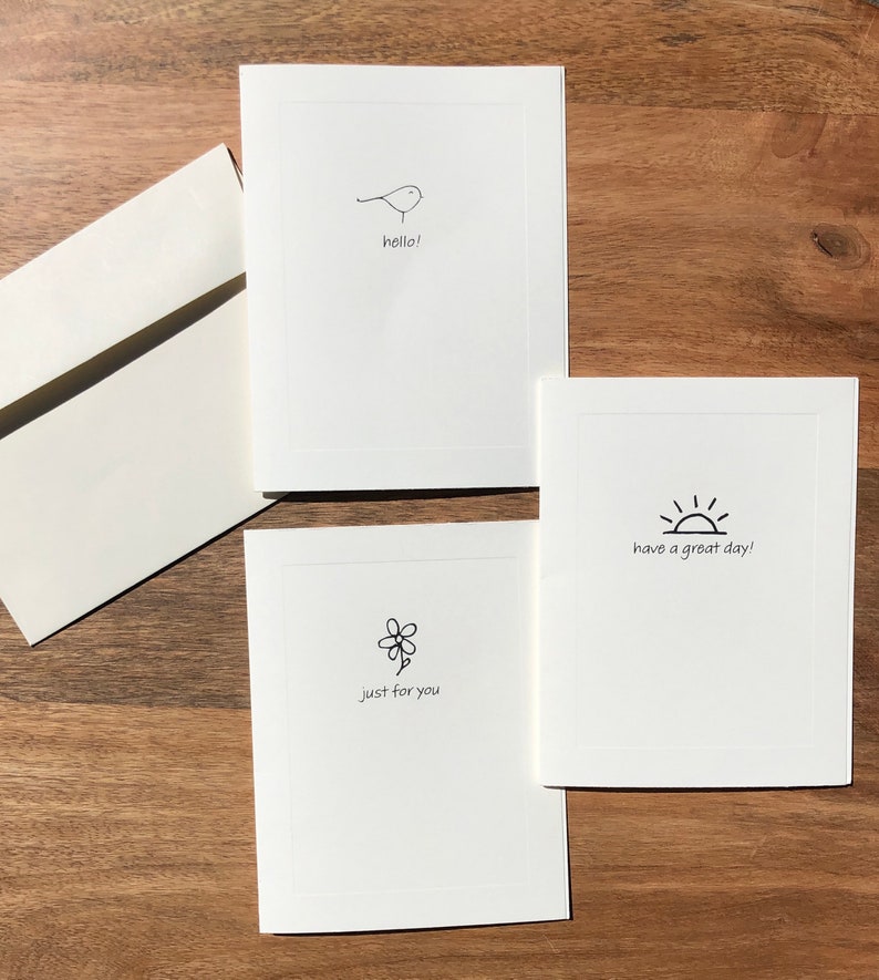 5 Just Because Cards | Blank Cards | Just Because Card Bundle | Simple ...