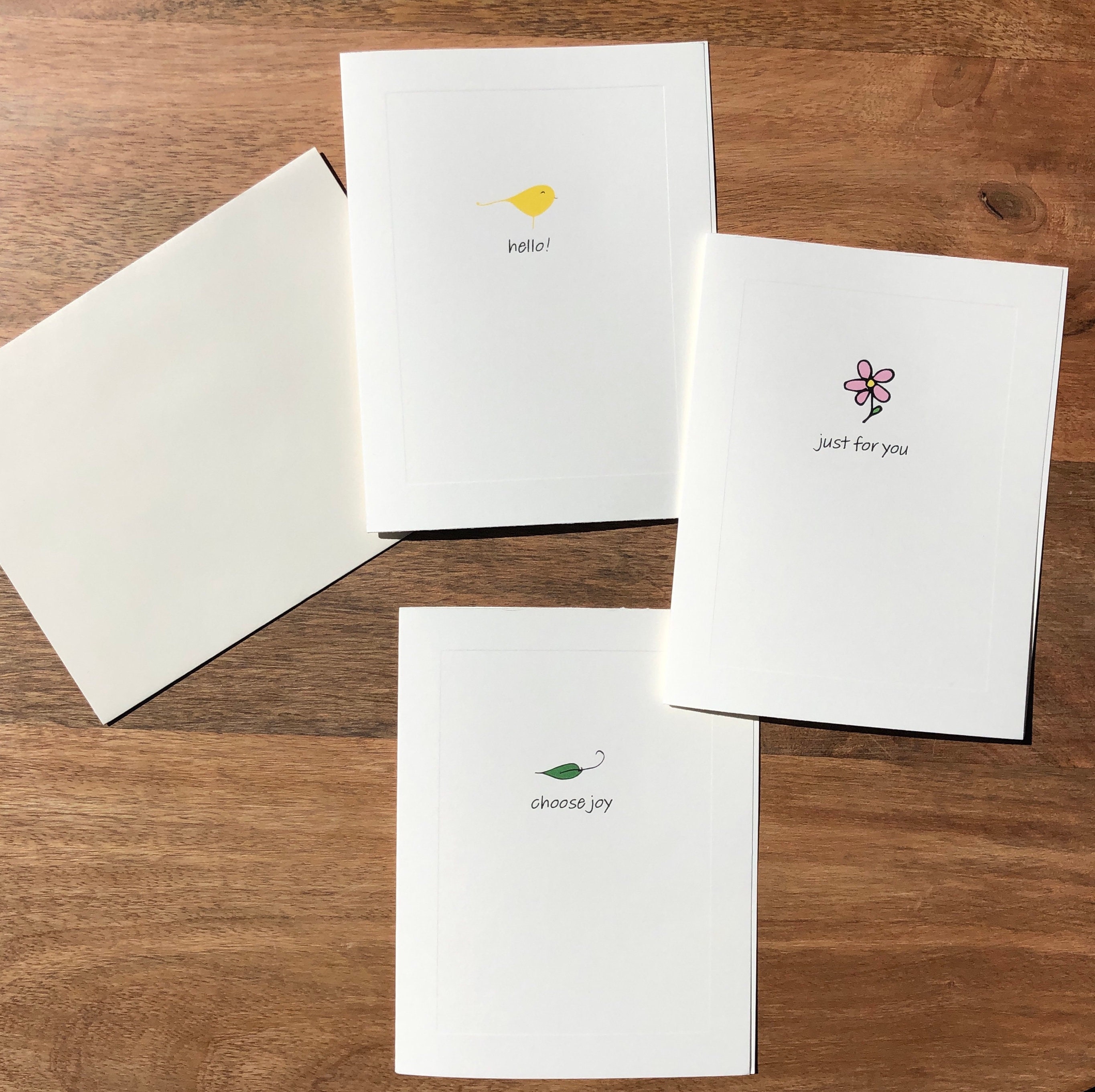 5 Just Because Cards | Blank Cards | Just Because Card Bundle | Simple ...