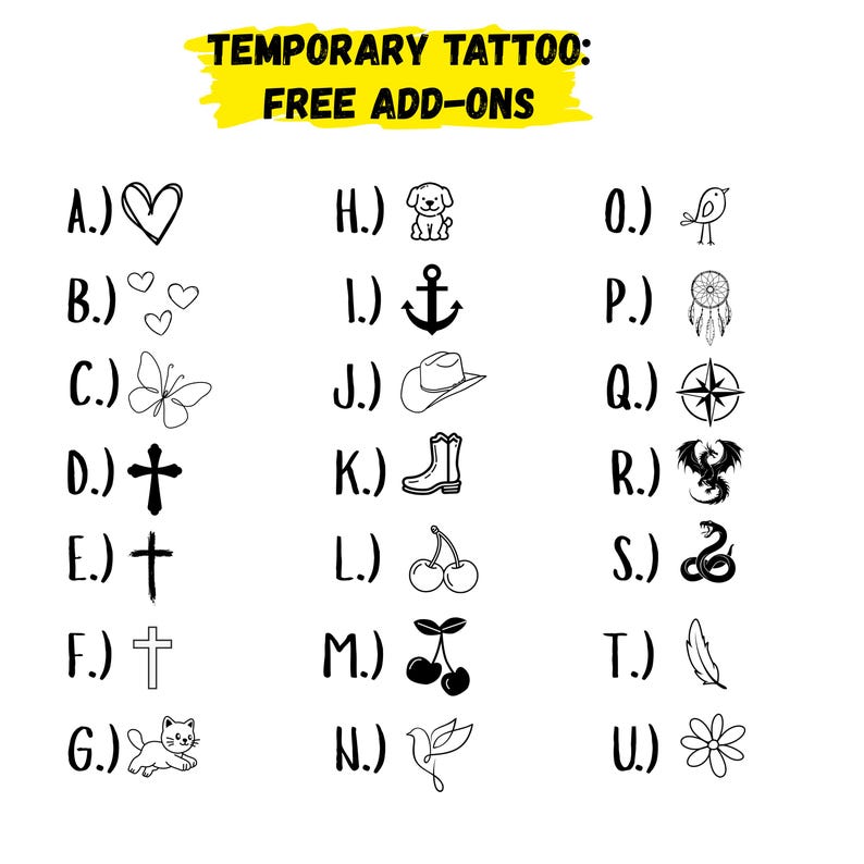 Temporary Fine Line Tattoos, Custom Text, Custom Name Tattoo, Fake ...
