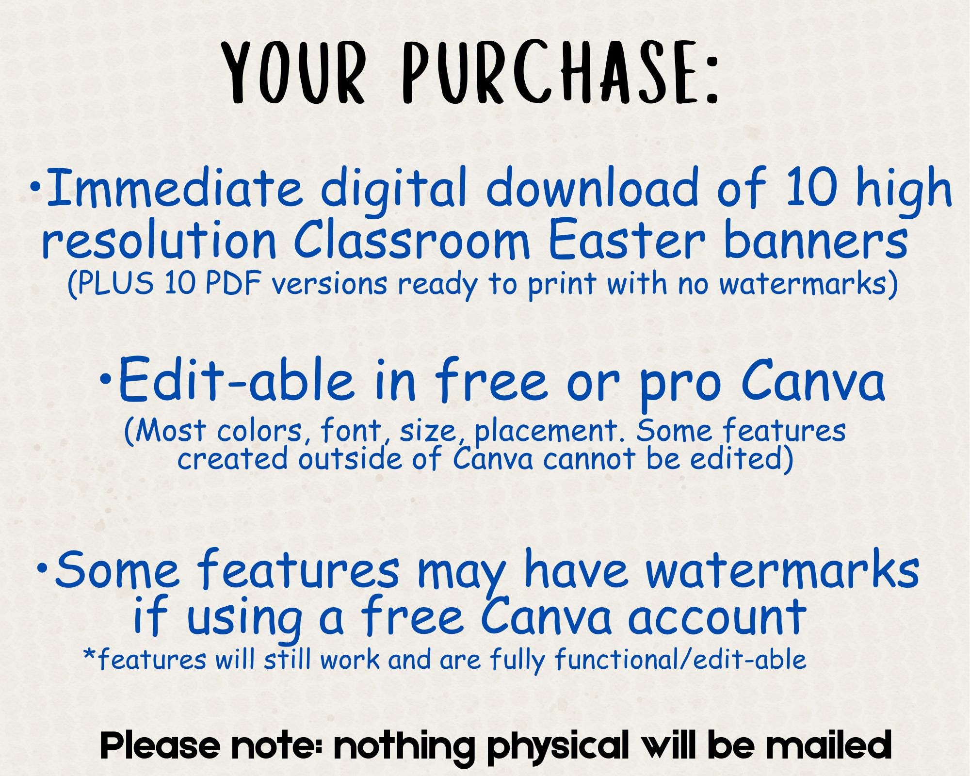 Easter Banner Template for Classroom, Editable Painted Classroom Signs ...