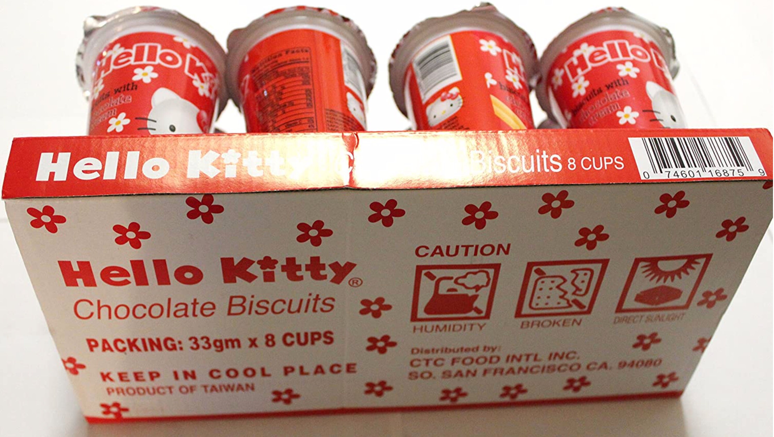 Hello Kitty Strawberry or Chocolate Dip Biscuits Set of 8. - Etsy UK