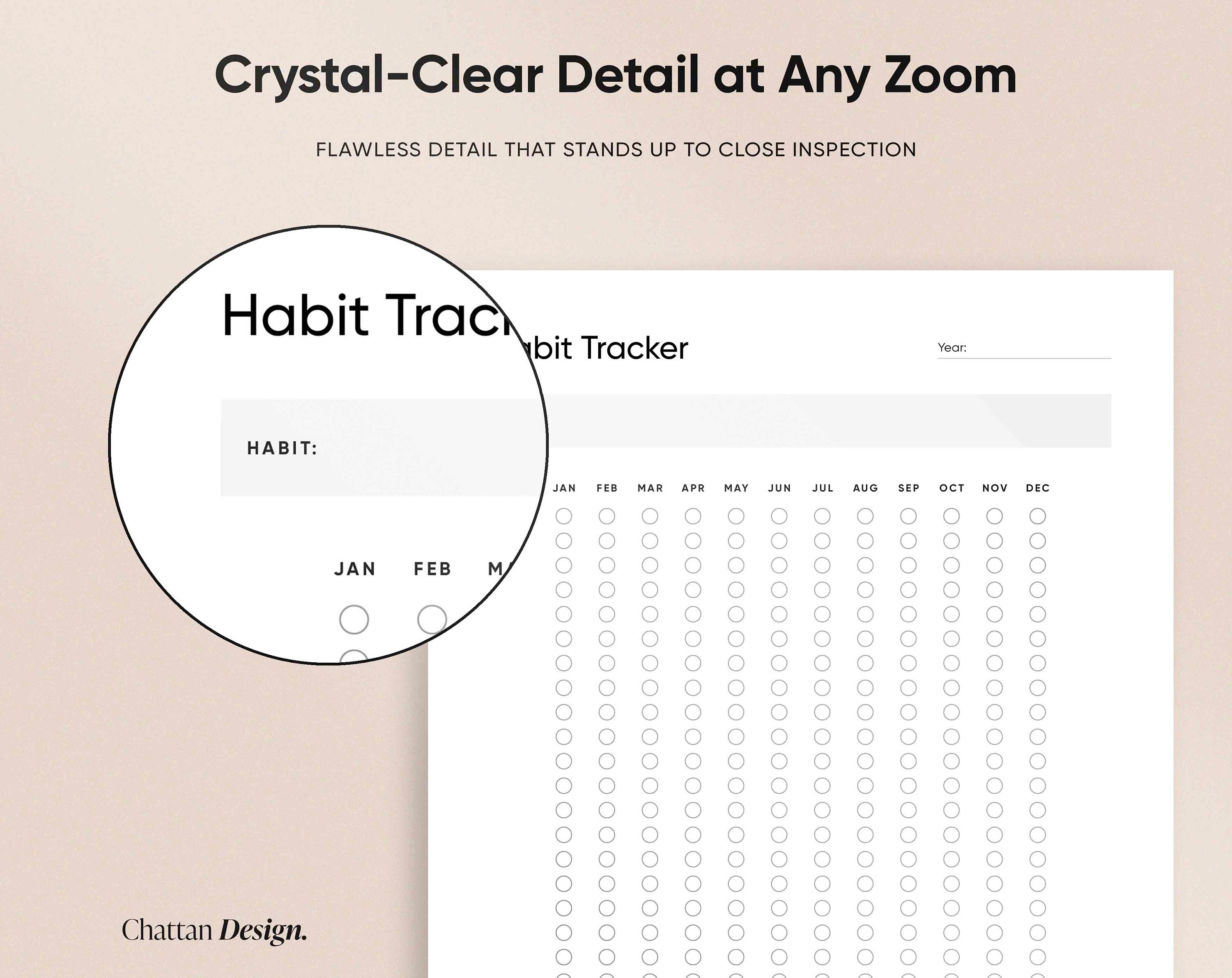 Yearly Habit Tracker PDF, Annual Goal Planner, Routine Log, A4/a5 ...