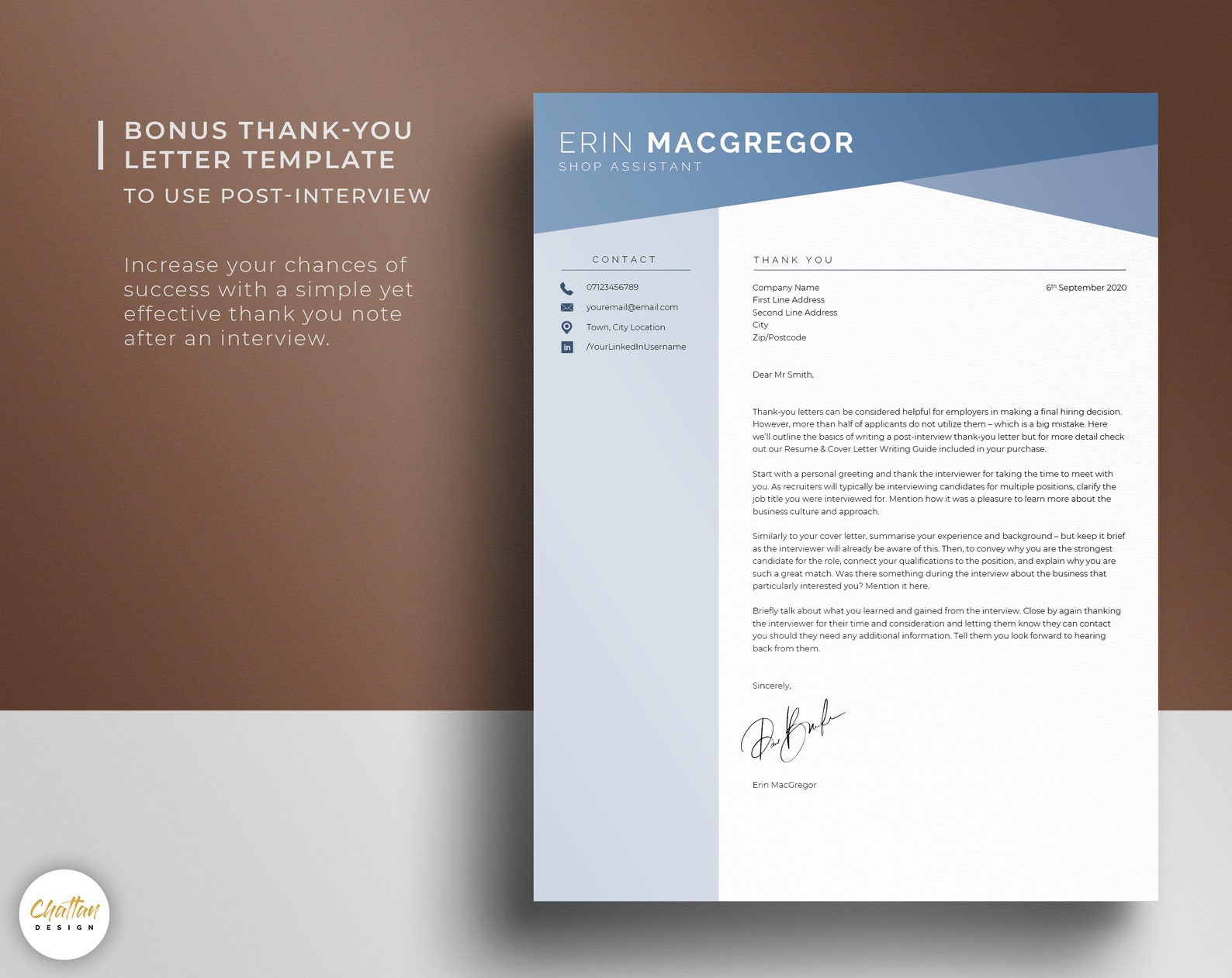 Creative & Modern Resume Template for Ms Word, Professional Clean ...