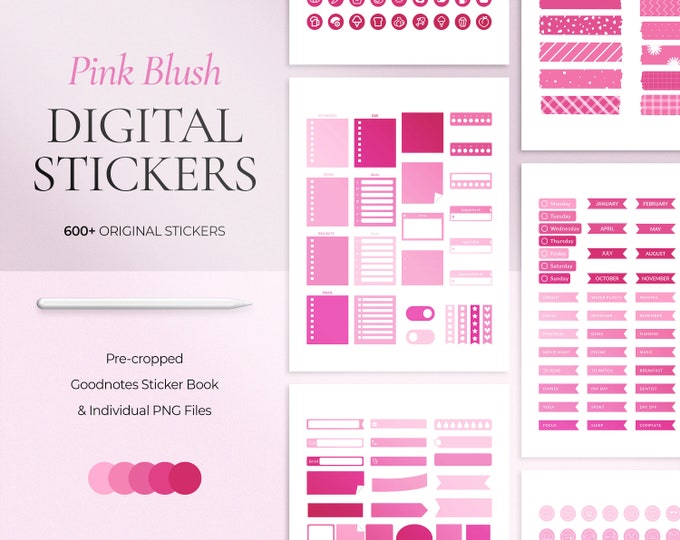 10,30,50 Pcs Pink Girly Sticker Pack, Cute Vinyl Stickers for Laptop ...
