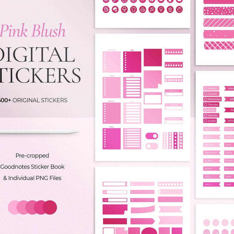Pink Stickers - Etsy