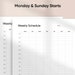 Weekly Hourly Schedule Printable Template, PDF Fillable Page, Daily ...