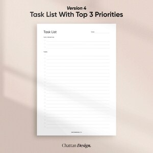 Minimalist to Do List Template, Simple Productivity Tasks Printable ...