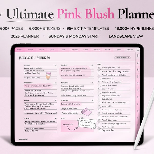 Pink Planner - Etsy