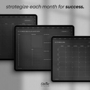 Ultimate 2024 Dark Mode Digital Planner, Dated Digital Planner for iPad ...
