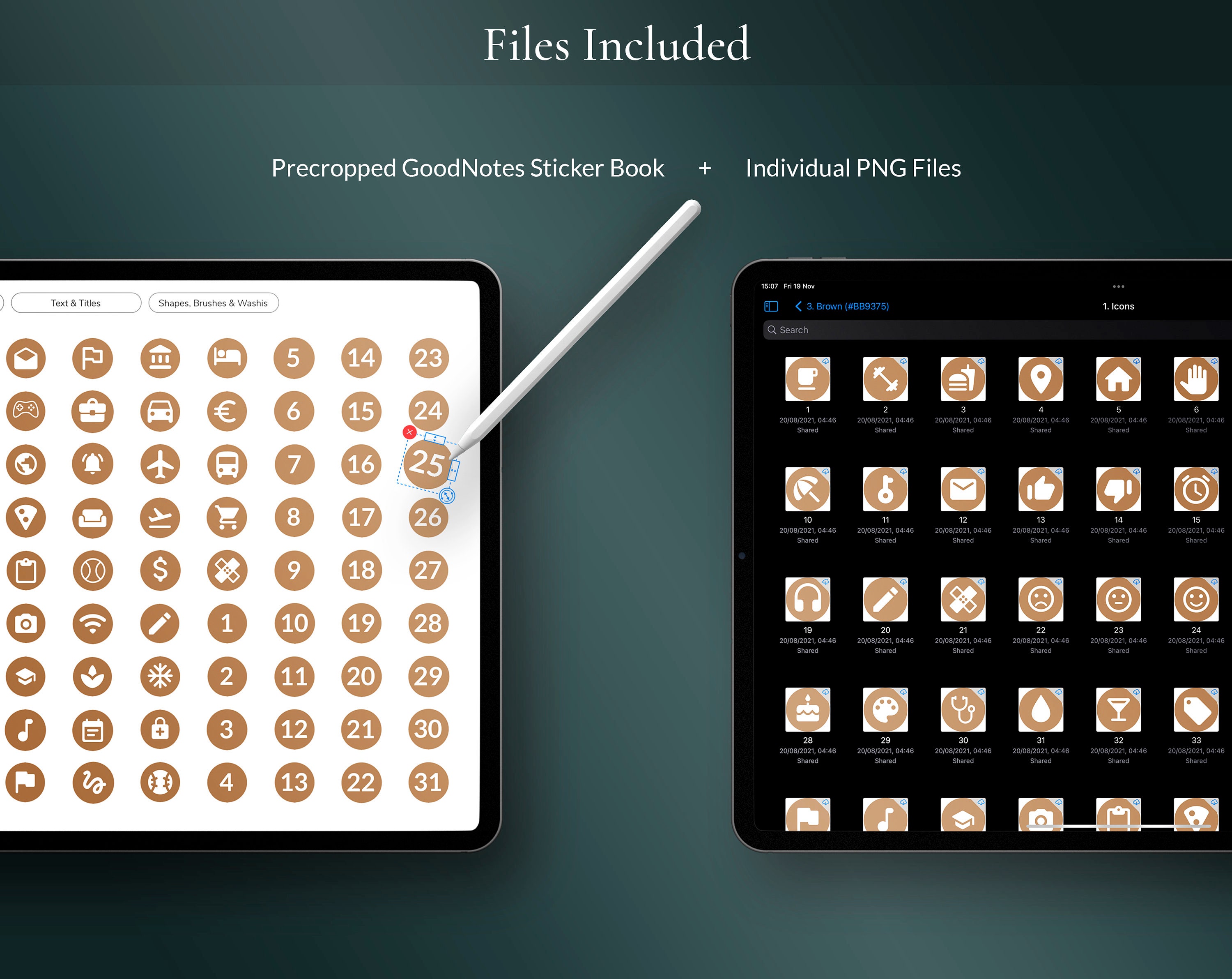 Pre-cropped Digital Sticker Pack for Goodnotes & PNG Files - Etsy