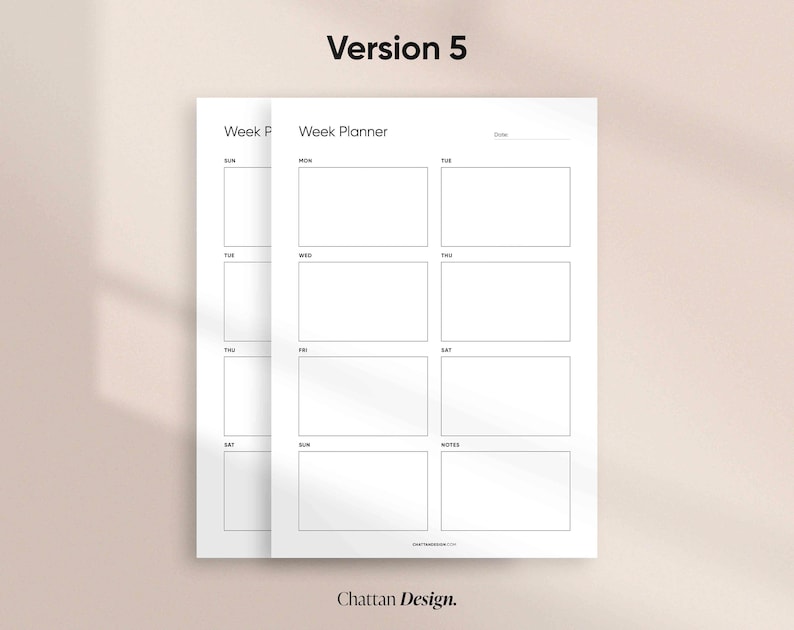 Weekly Planner Printable Week Schedule to Do List, Instant Download ...