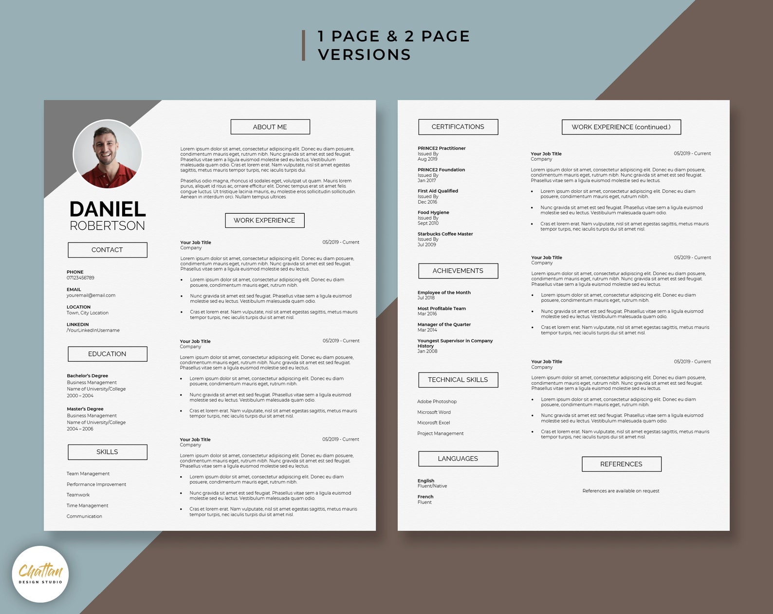 Clean modern resume template free - moonmery