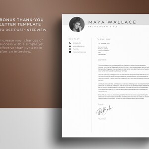 Two Page Resume Template Cover Letter & References Template for Ms Word ...