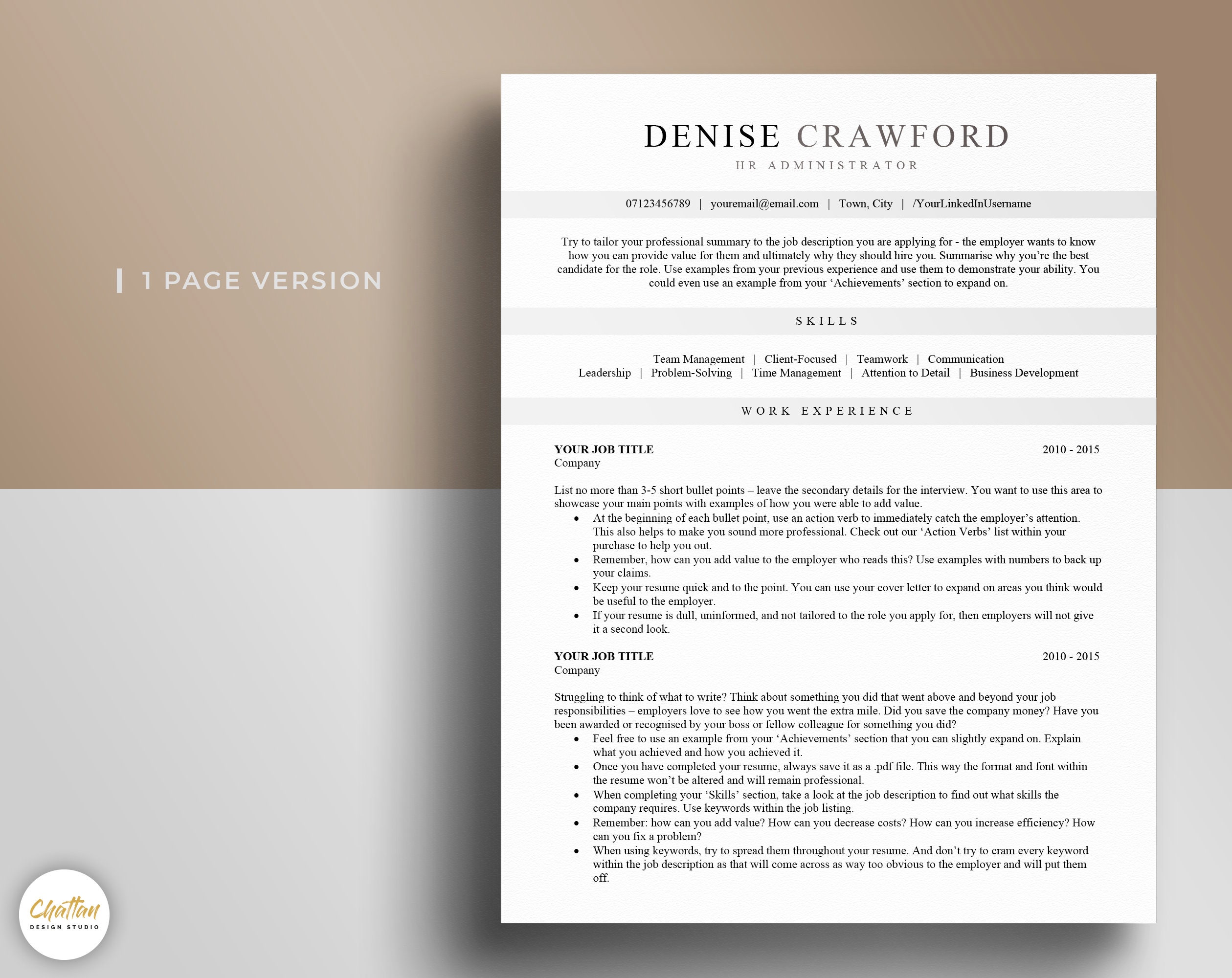Professional ATS Optimized Resume Template Google Docs | Etsy