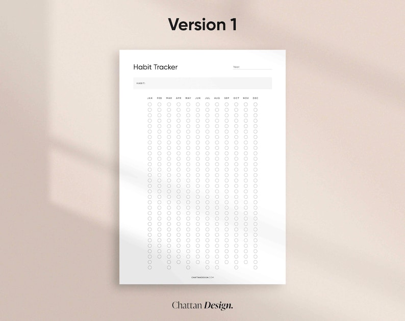 Yearly Habit Tracker PDF, Annual Goal Planner, Routine Log, A4/a5 ...