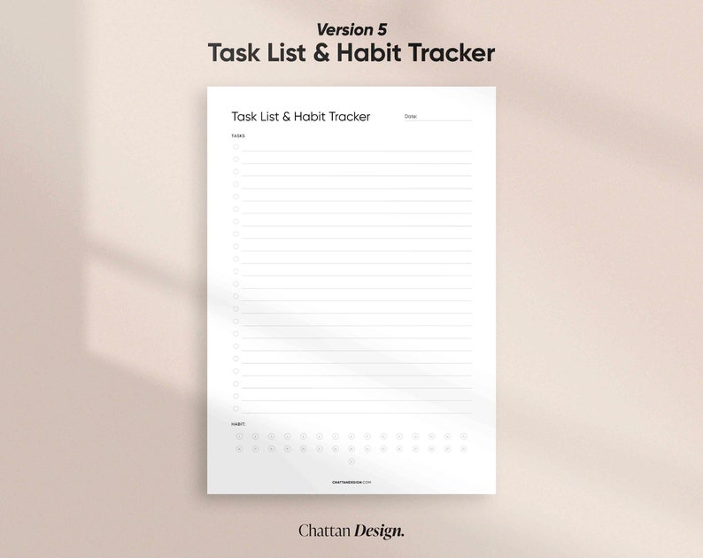 Minimalist to Do List Template, Simple Productivity Tasks Printable, Efficiency Planner in Sizes ...
