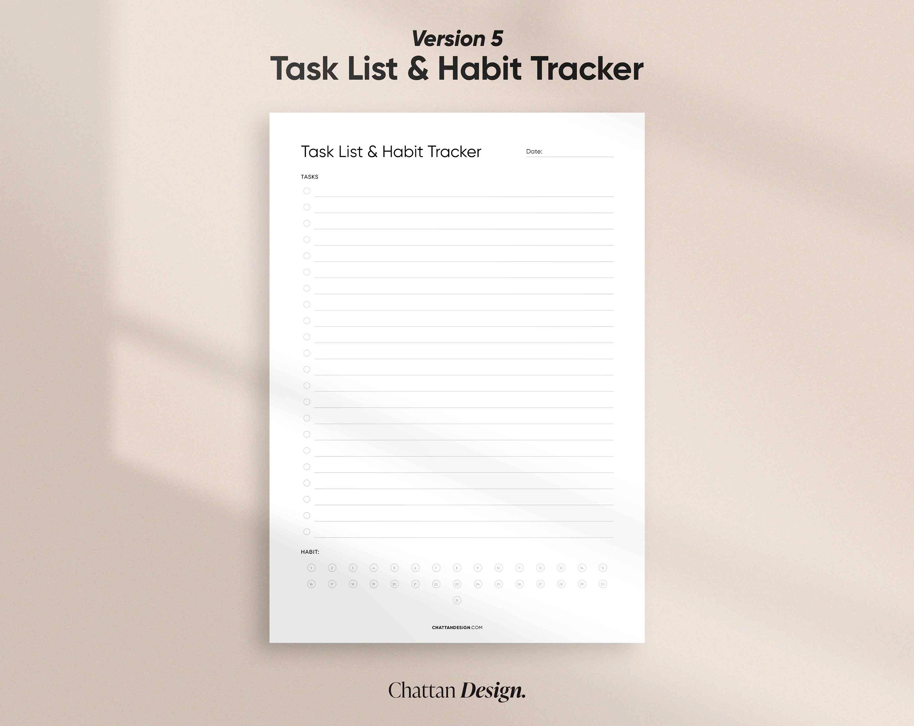 Minimalist to Do List Template, Simple Productivity Tasks Printable ...